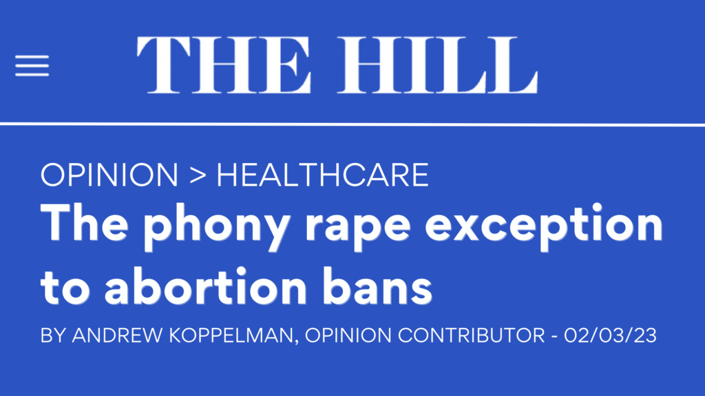 The phony rape exception to abortion bans | The Hill - Column Andrew ...